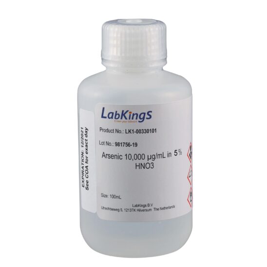 Arsenic 10000 mg/L (As Metal), 5% HNO3, 100ml - LK1-00330101