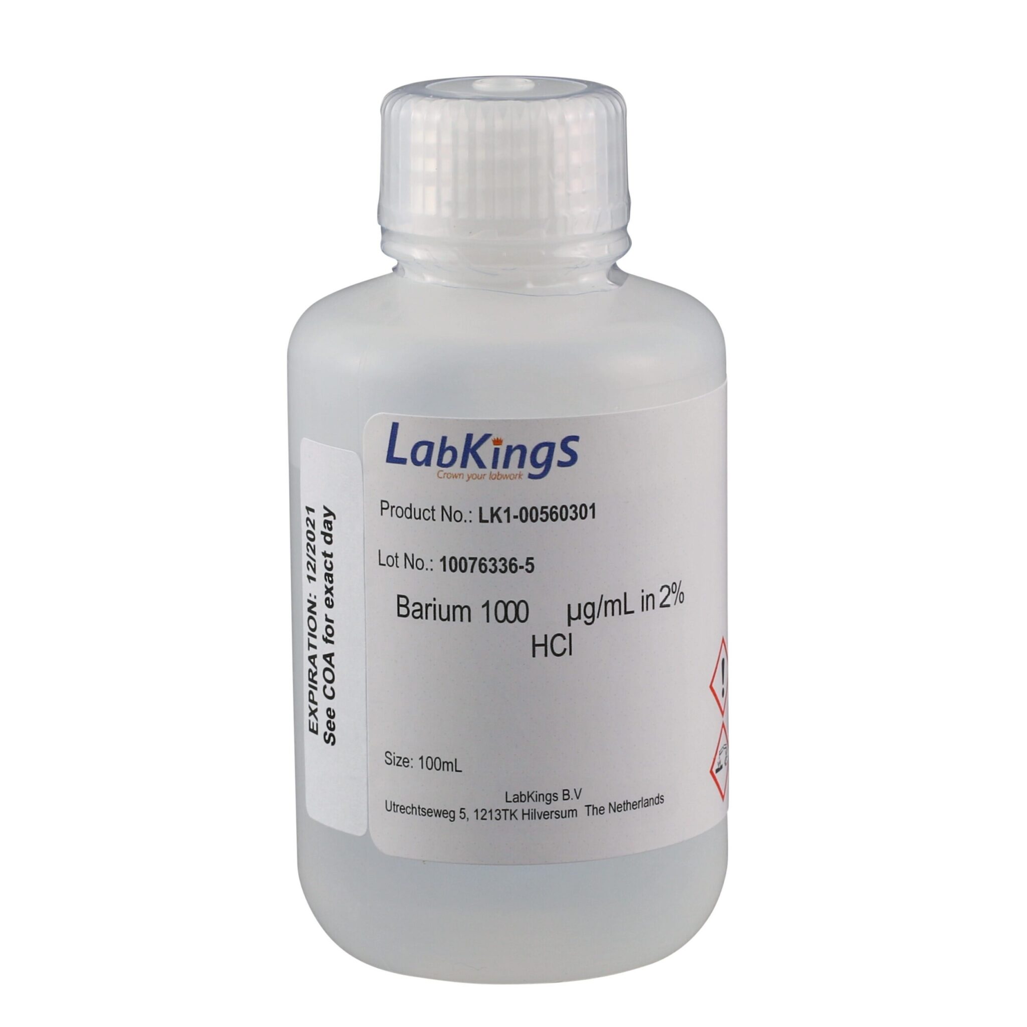 Barium 1000 mg/L (Ba), 2% HCl, 100ml - LK1-00560401