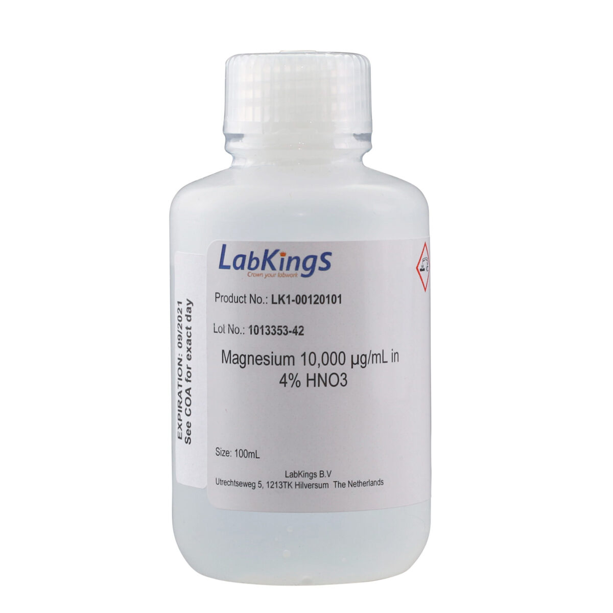 Manganese 1,000 mg/L (Mn Metal), 2% HNO3, 100ml - LK1-00250201