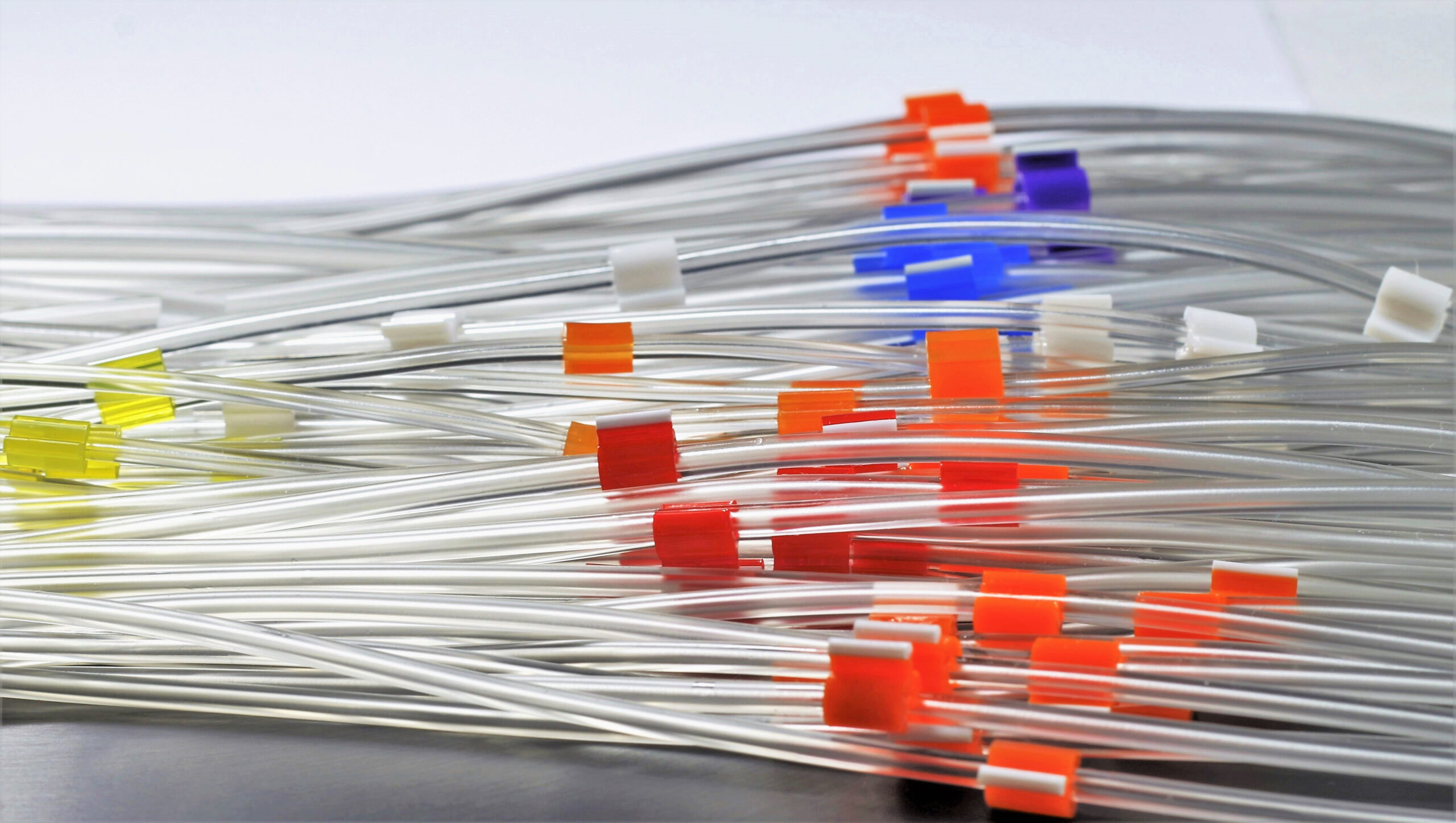 Flared PVC 3-Stop Tubing, White-Black-White