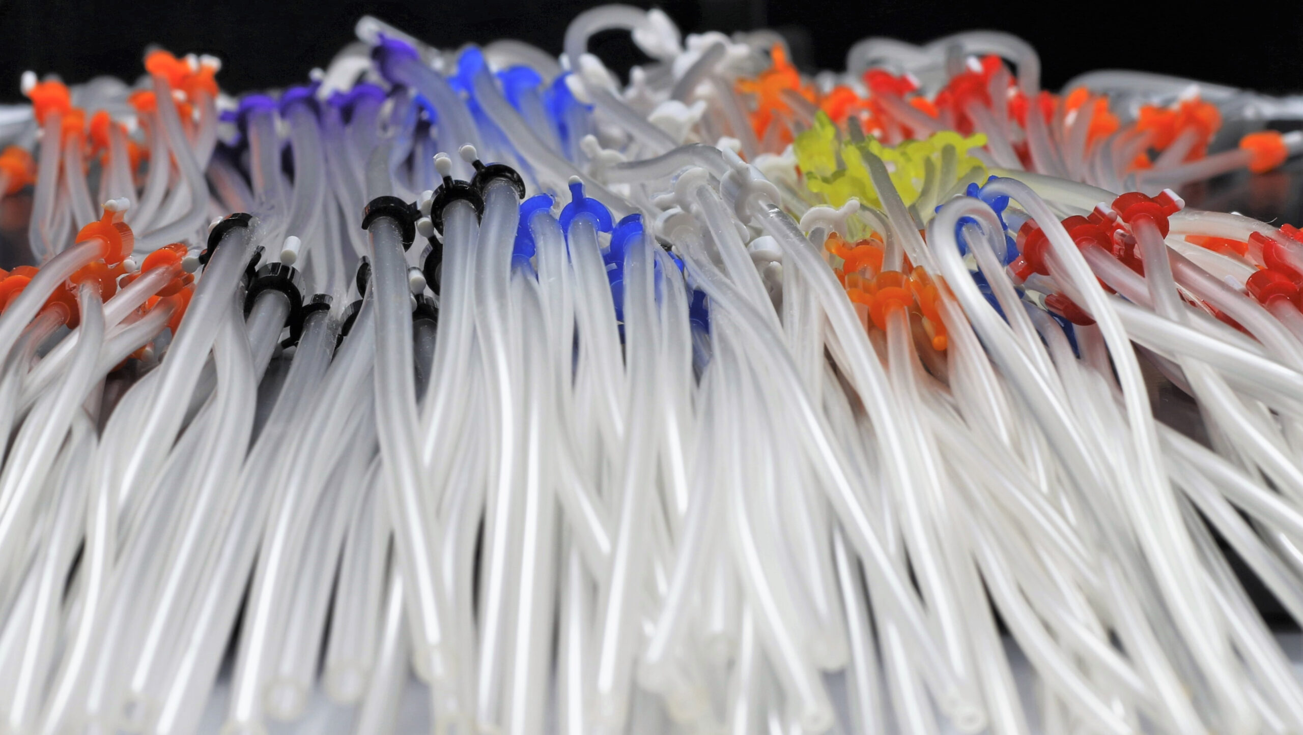 Flared PVC-3-Stop Tubing, Red-Gray-Red